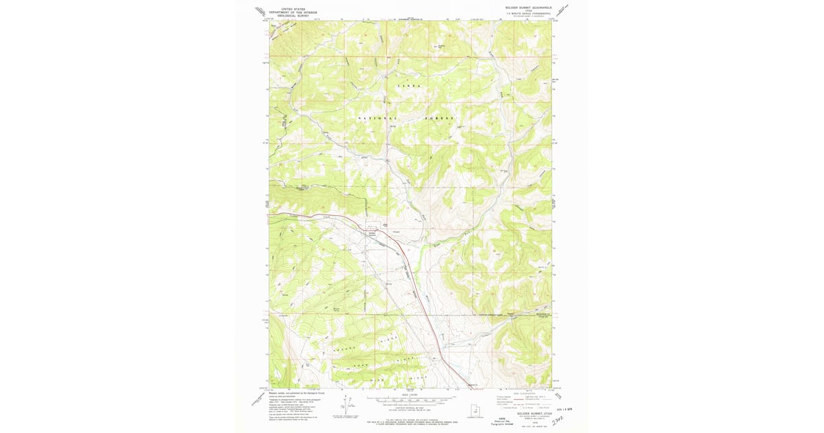1978 Map of Soldier Summit, Wasatch County, UT — High-Res | Pastmaps