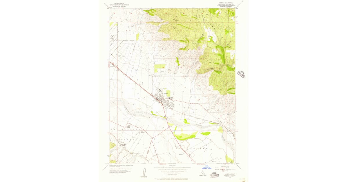 1955 Map of Soledad, CA — High-Res | Pastmaps