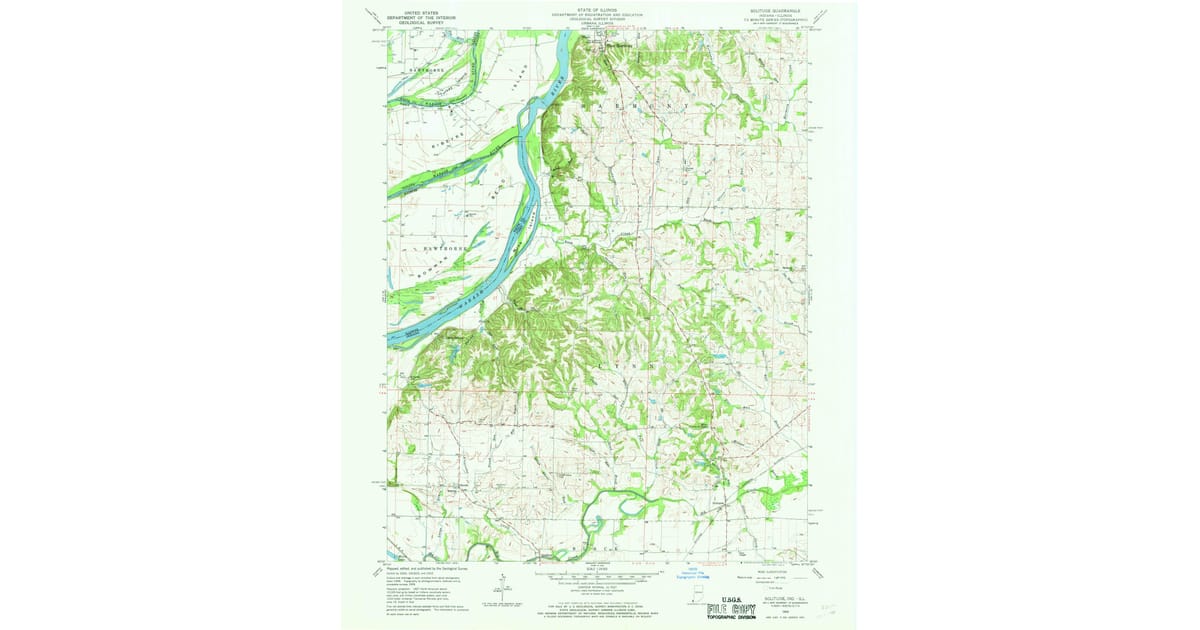 1959 Map of Solitude, Posey County, IN — High-Res | Pastmaps
