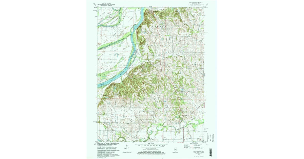 1981 Map of Solitude, Posey County, IN — High-Res | Pastmaps