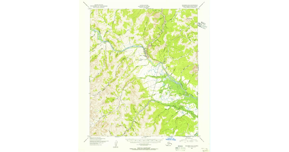 1950 Map of Solomon D-4, Nome Borough, AK — High-Res | Pastmaps