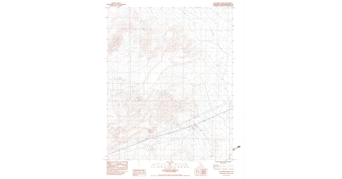 1983 Map of Solomons Knob, San Bernardino County, CA — High-Res | Pastmaps