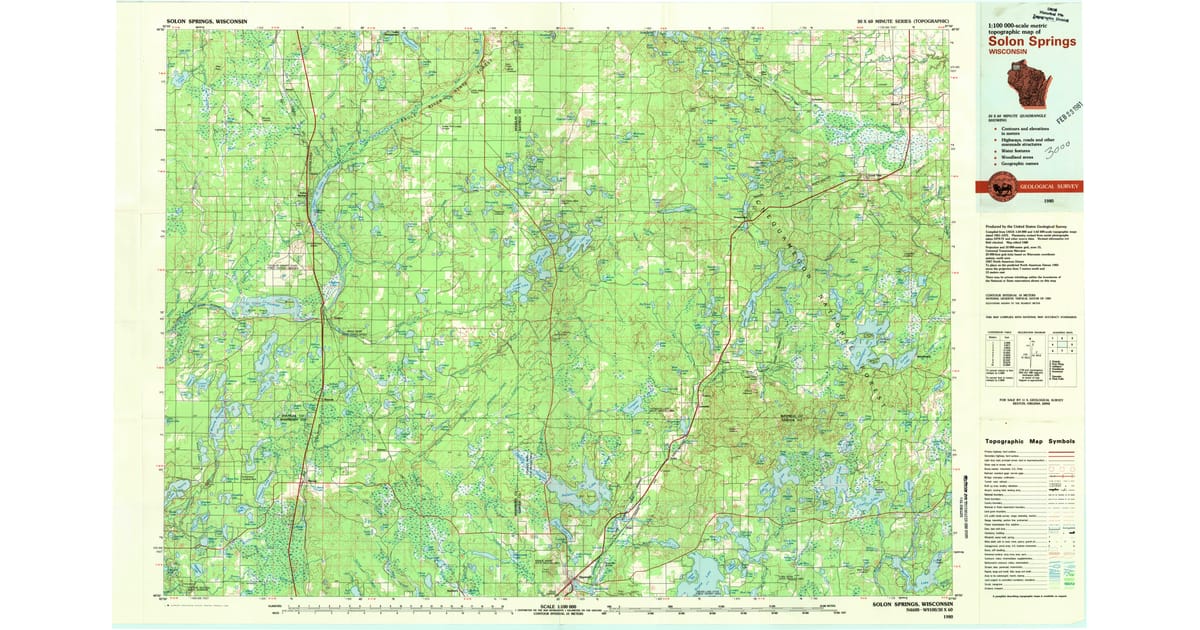 1980 Map of Solon Springs, WI — High-Res | Pastmaps
