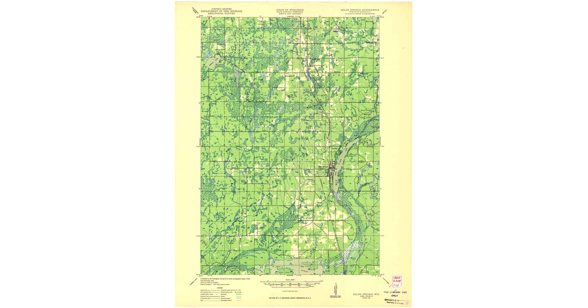 1949 Map of Solon Springs, WI — High-Res | Pastmaps