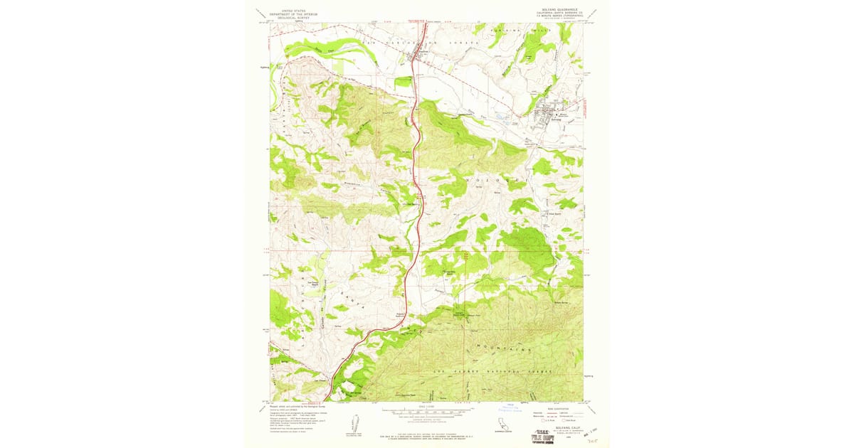 1959 Map of Solvang, CA — High-Res | Pastmaps