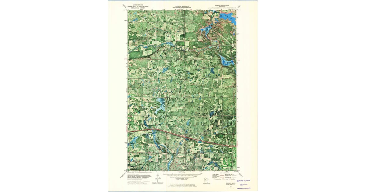 1972 Map of Solway, MN — High-Res | Pastmaps