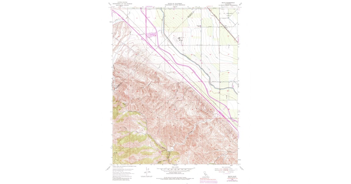 1953 Map of Solyo, Stanislaus County, CA — High-Res, 1984 Print | Pastmaps