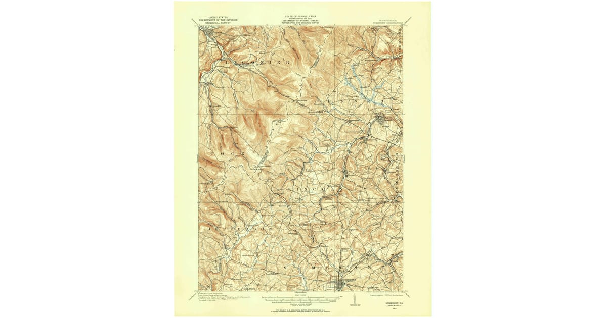 Old Maps of Donegal Township, PA for Hiking & Exploration | Pastmaps