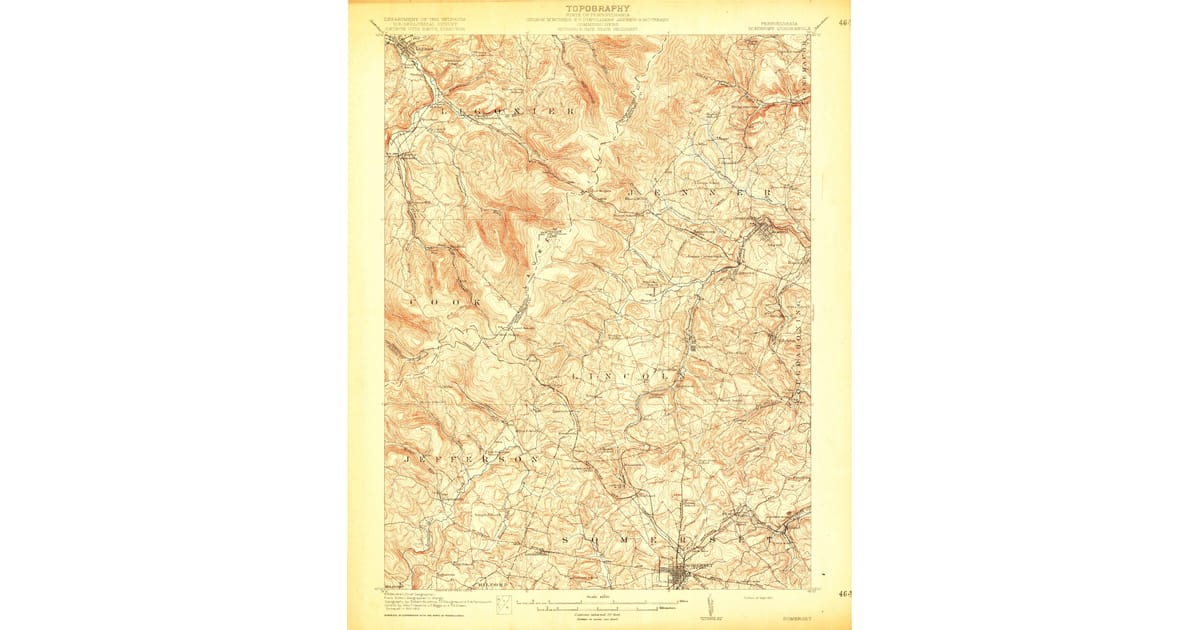 1915 Map of Somerset, PA — High-Res | Pastmaps