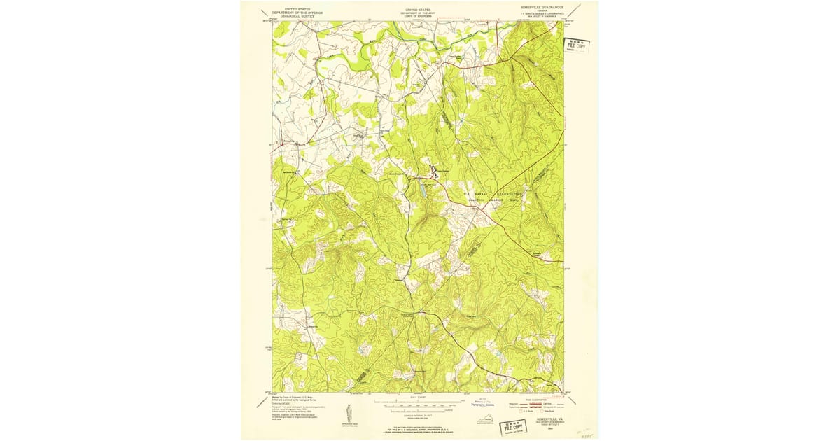 1953 Map of Somerville, Fauquier County, VA — High-Res | Pastmaps
