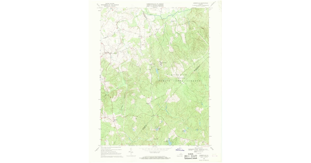 1966 Map of Somerville, Fauquier County, VA — High-Res | Pastmaps