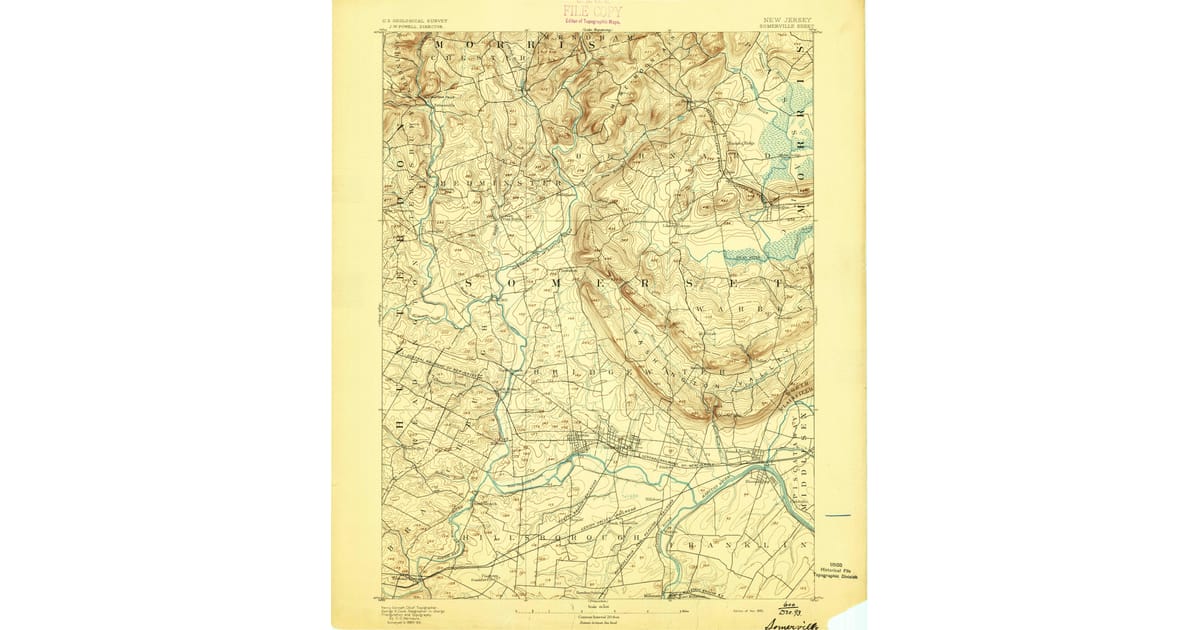1893 Map of Somerville, NJ — High-Res | Pastmaps
