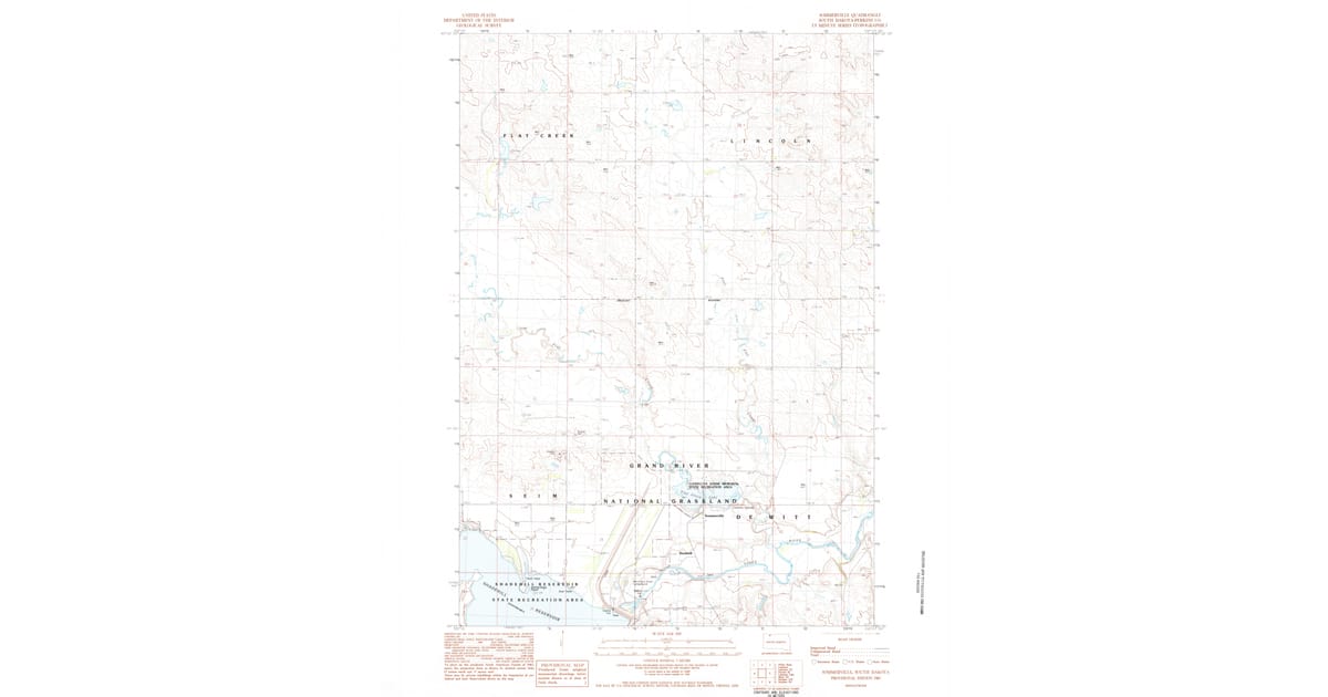 1983 Map of Sommerville, Perkins County, SD — High-Res | Pastmaps