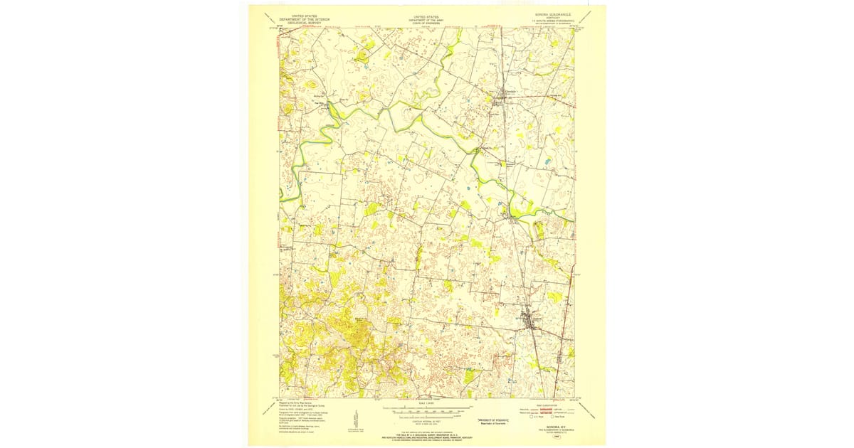 1949 Map of Sonora, KY — High-Res | Pastmaps