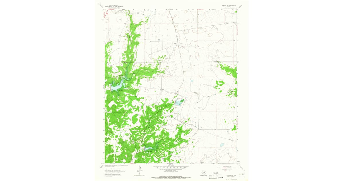 1964 Map of Sonora NE, Sutton County, TX — High-Res | Pastmaps