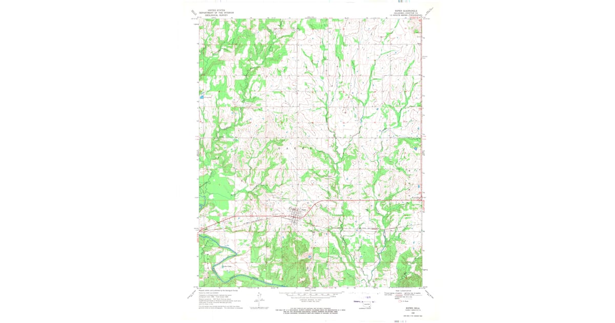 1968 Map of Soper, OK — High-Res | Pastmaps