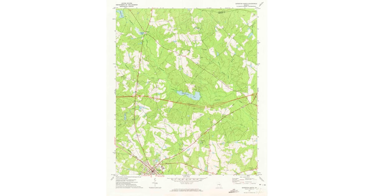 1971 Map of Soperton North, Treutlen County, GA — High-Res | Pastmaps