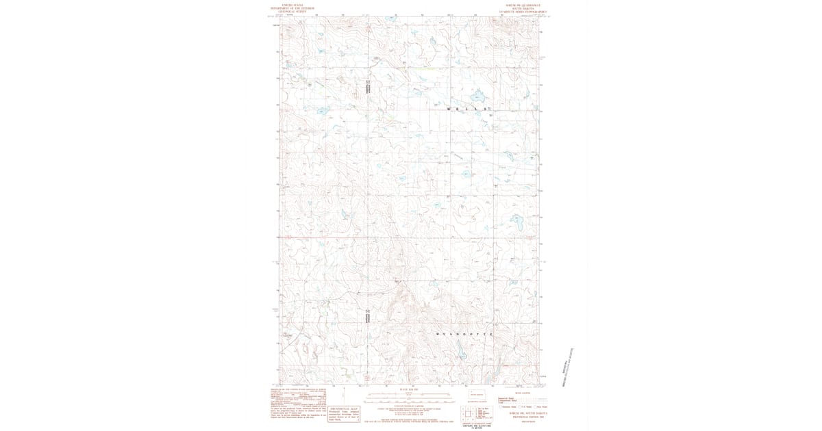1983 Map of Sorum SW, Perkins County, SD — High-Res | Pastmaps