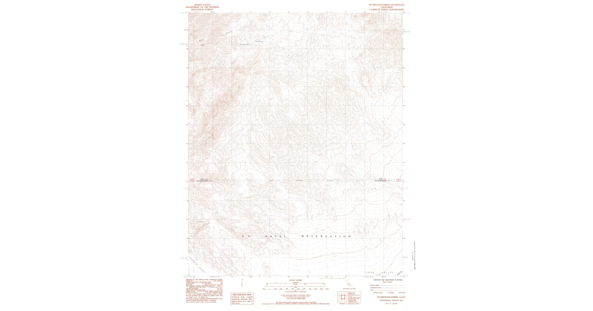 1984 Map of Sourdough Spring, Inyo County, CA — High-Res | Pastmaps