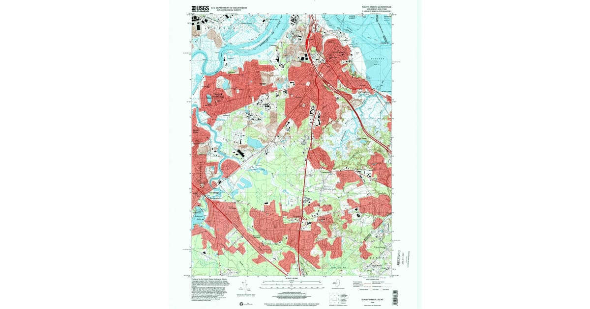 1990s Maps of South Old Bridge, Old Bridge | Pastmaps