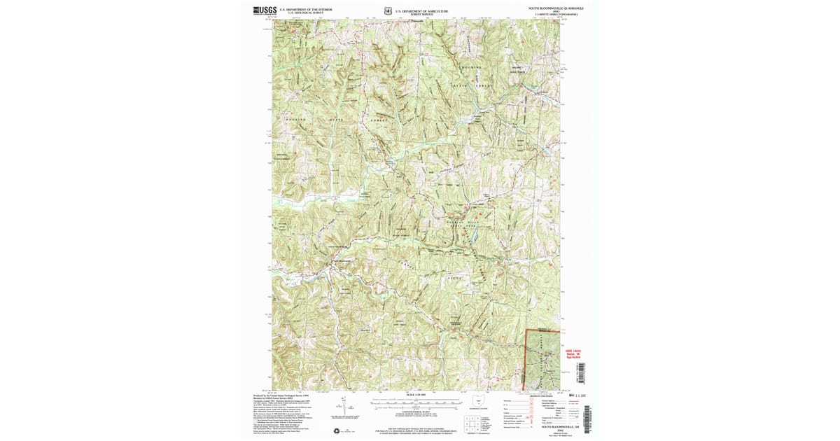 2002 Map of South Bloomingville, Hocking County, OH — High-Res | Pastmaps