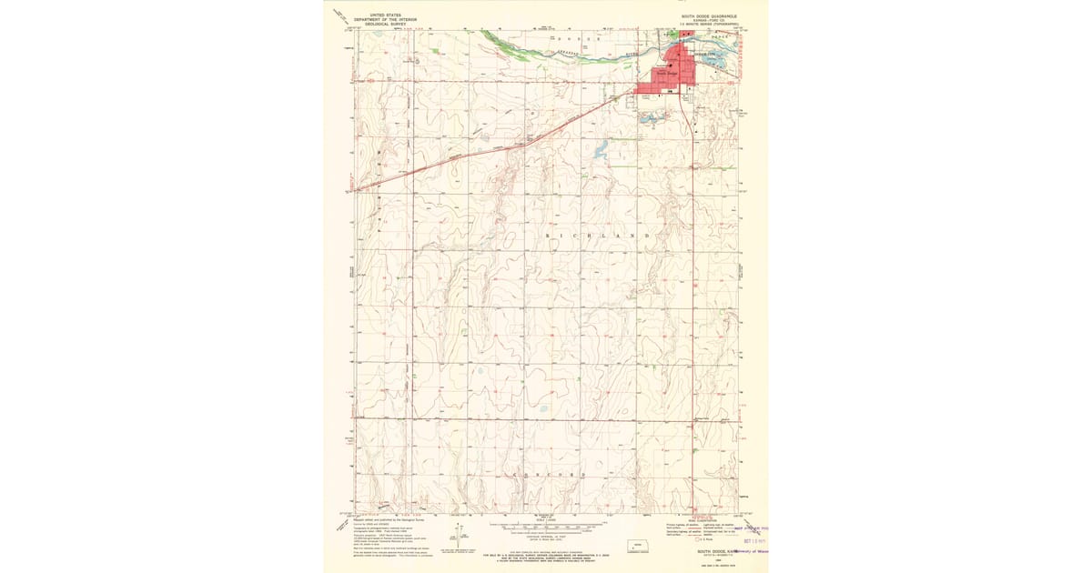 1969 Map of South Dodge, Ford County, KS — High-Res | Pastmaps