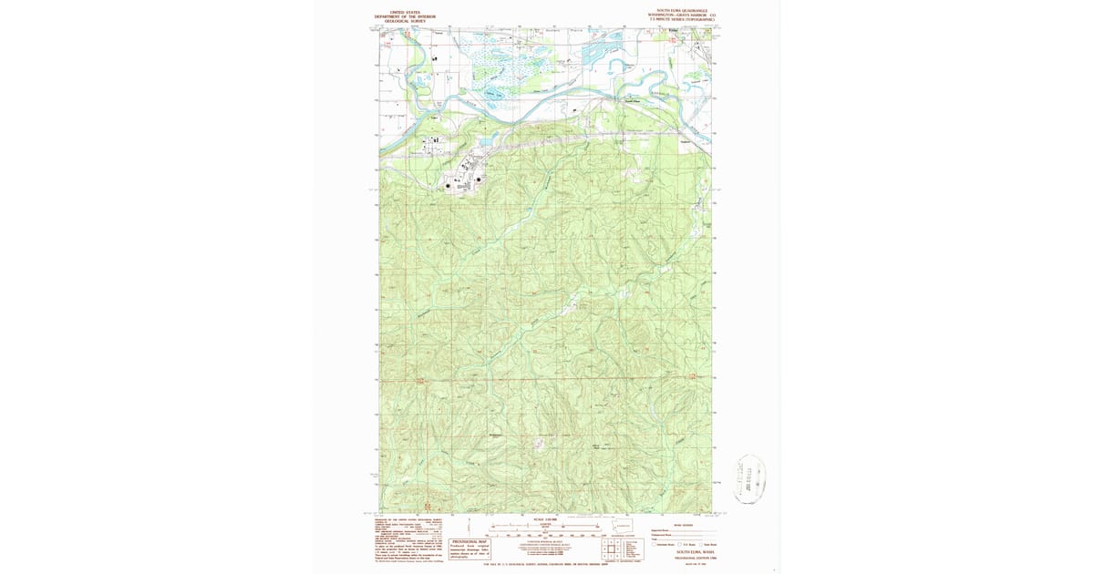 1986 Map of South Elma, Grays Harbor County, WA — High-Res | Pastmaps