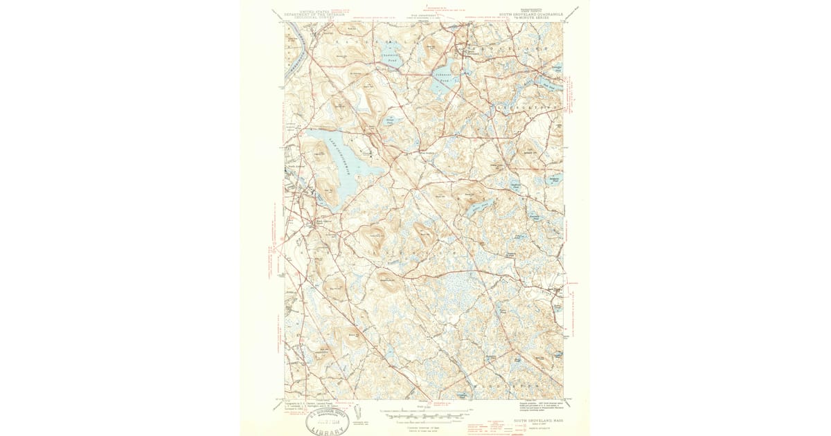 1944 Map of South Groveland, Essex County, MA — High-Res, 1944 Print #4 ...