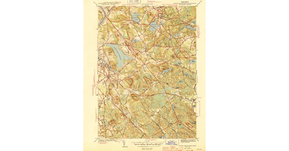 1944 Map of South Groveland, Essex County, MA — High-Res | Pastmaps