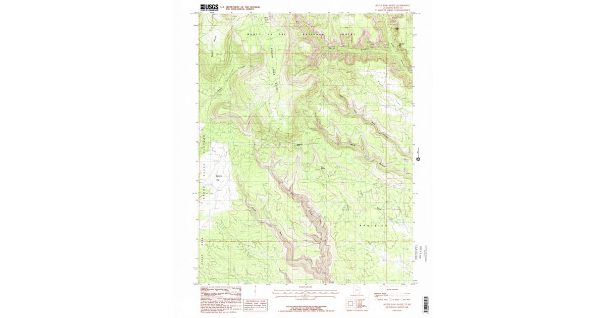 1985 Map of South Long Point, San Juan County, UT — High-Res | Pastmaps
