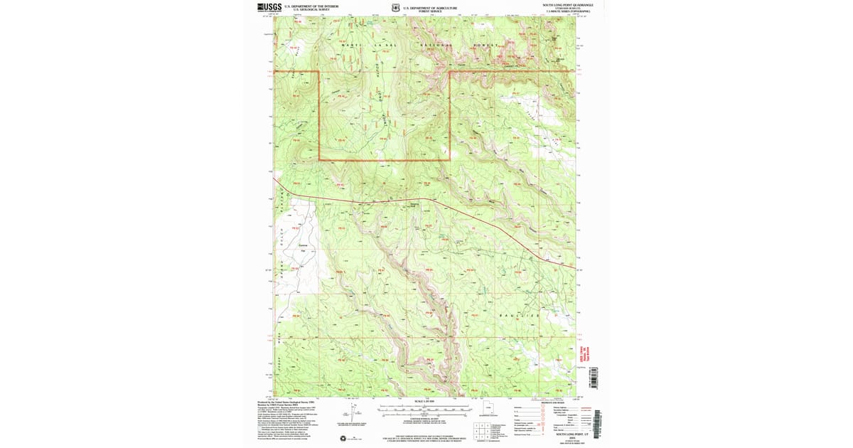 2001 Map of South Long Point, San Juan County, UT — High-Res | Pastmaps