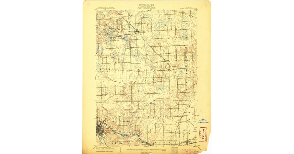 1906 Map of South Lyon, MI — High-Res | Pastmaps