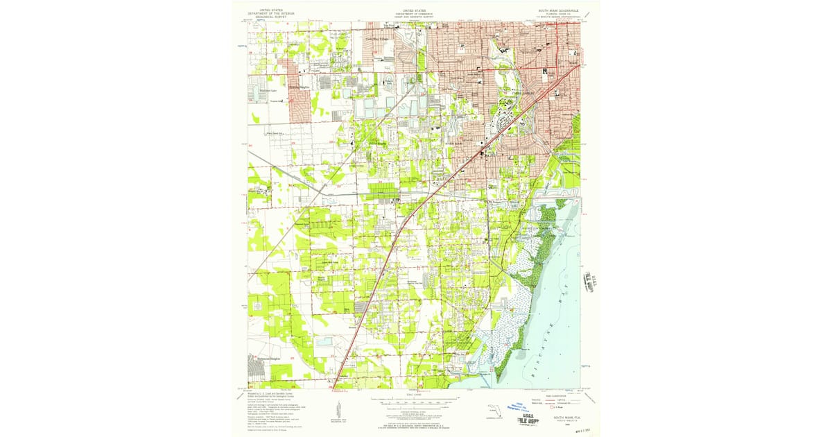 1956 Map of South Miami, FL — High-Res | Pastmaps