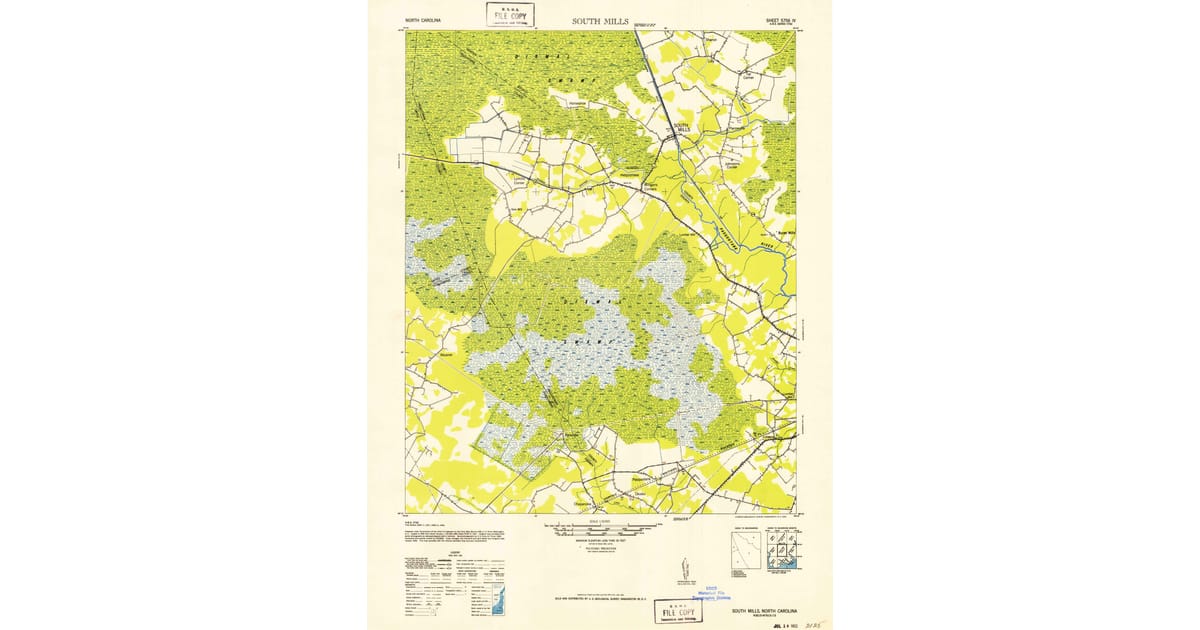 1950s Maps of Gates County, NC | Pastmaps