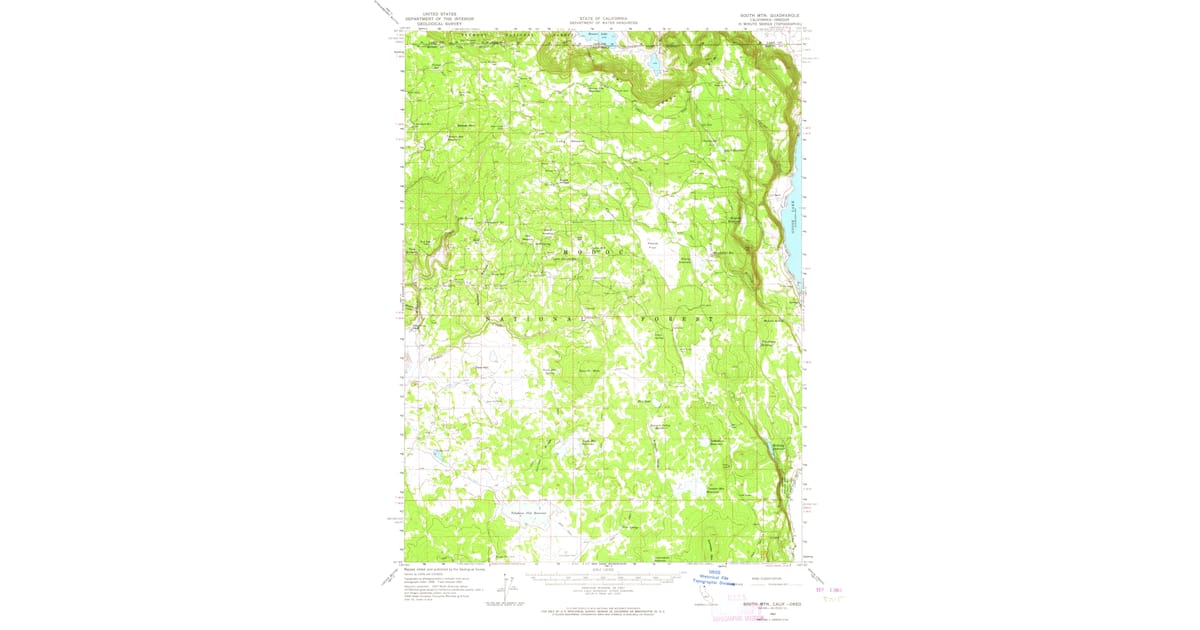 1962 Map of South Mountain, Modoc County, CA — High-Res | Pastmaps