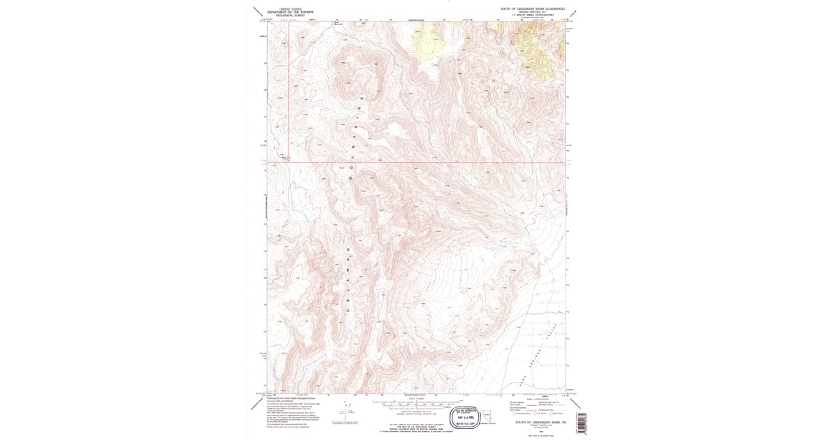 1969 Map of South of Gregerson Basin, Lincoln County, NV — High-Res ...