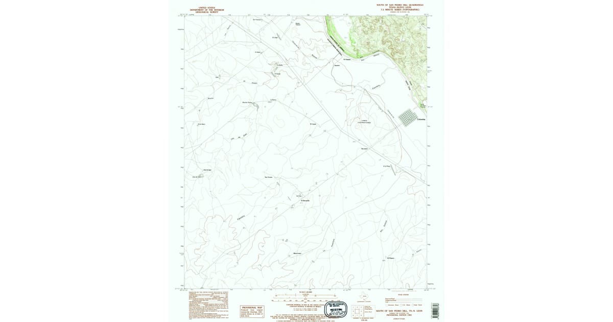 1983 Map of South of San Pedro Hill, Webb County, TX — High-Res, 1995 ...