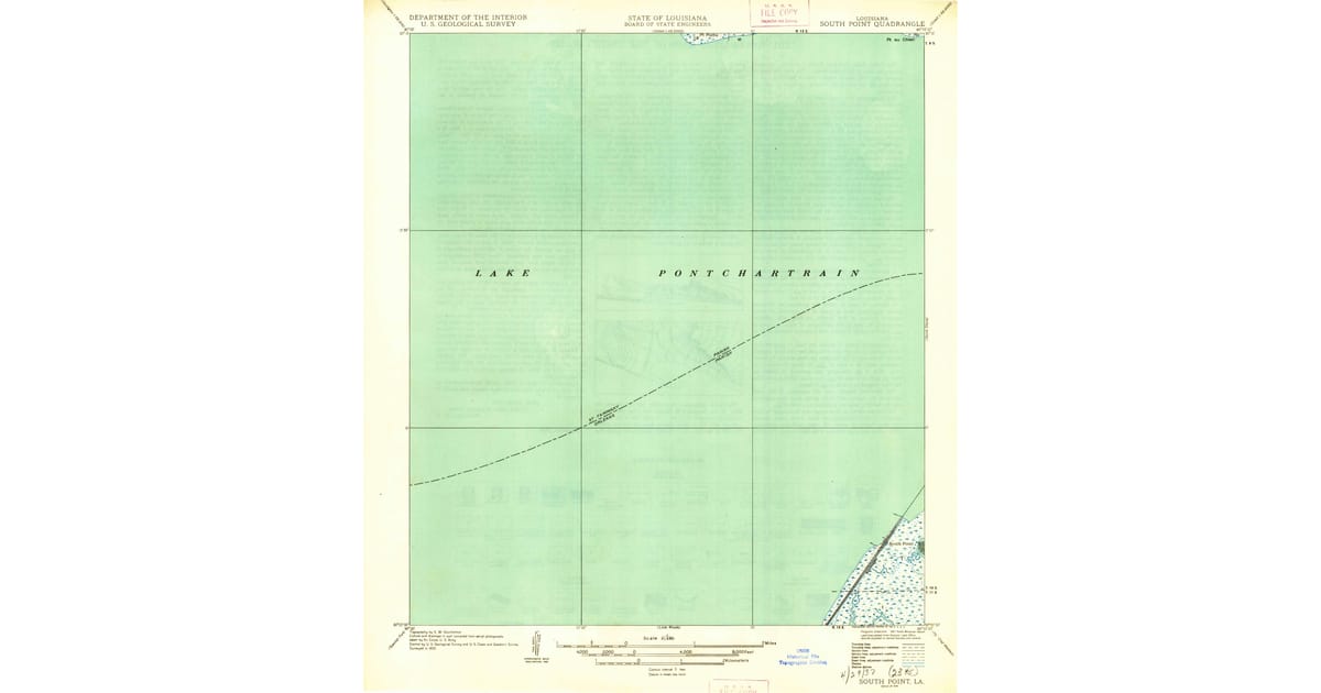 1936 Map of South Point, Orleans Parish, LA — High-Res | Pastmaps