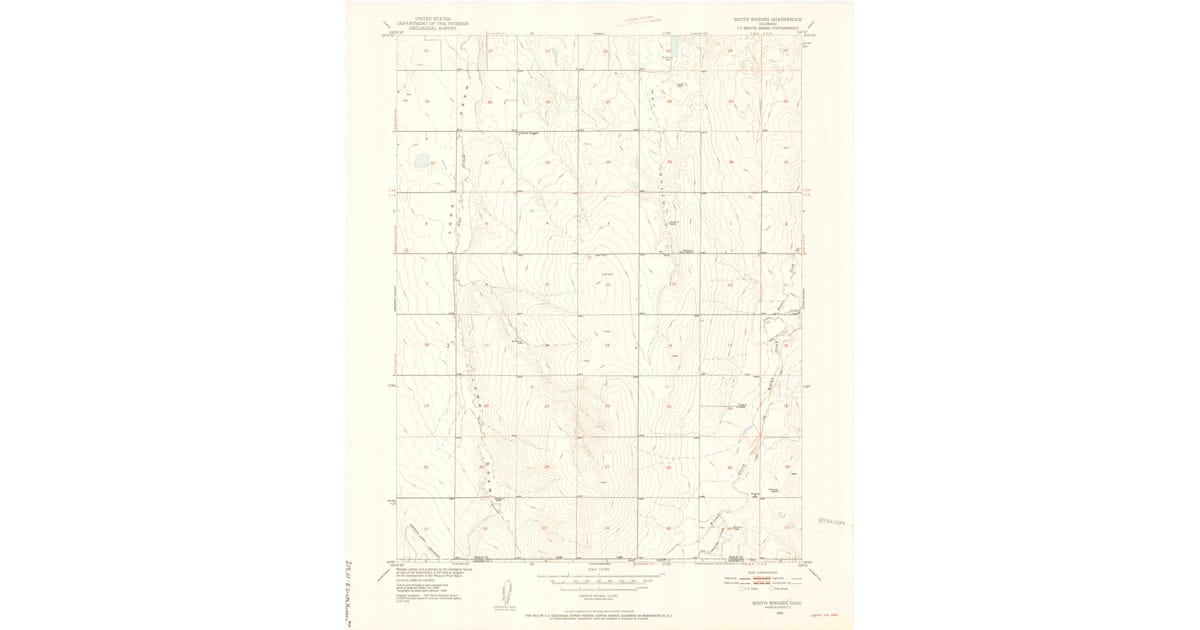 1950s Maps of South Roggen, CO | Pastmaps