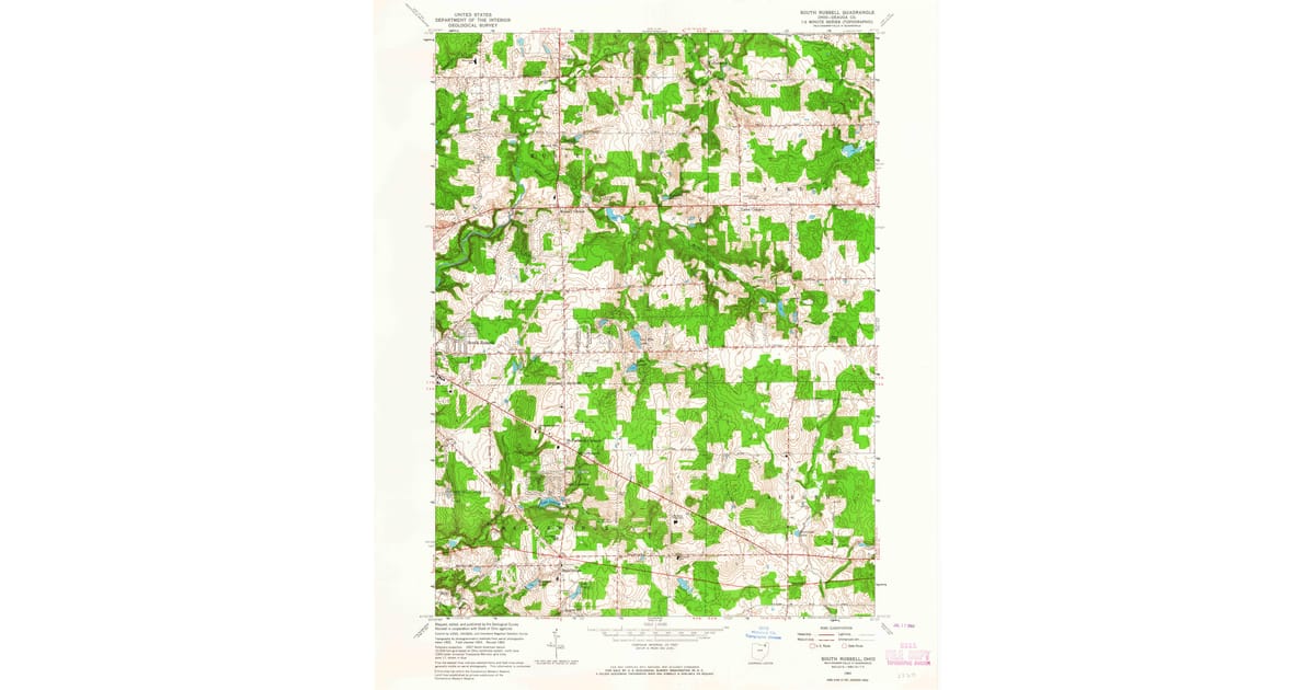 1963 Map of South Russell, OH — High-Res | Pastmaps