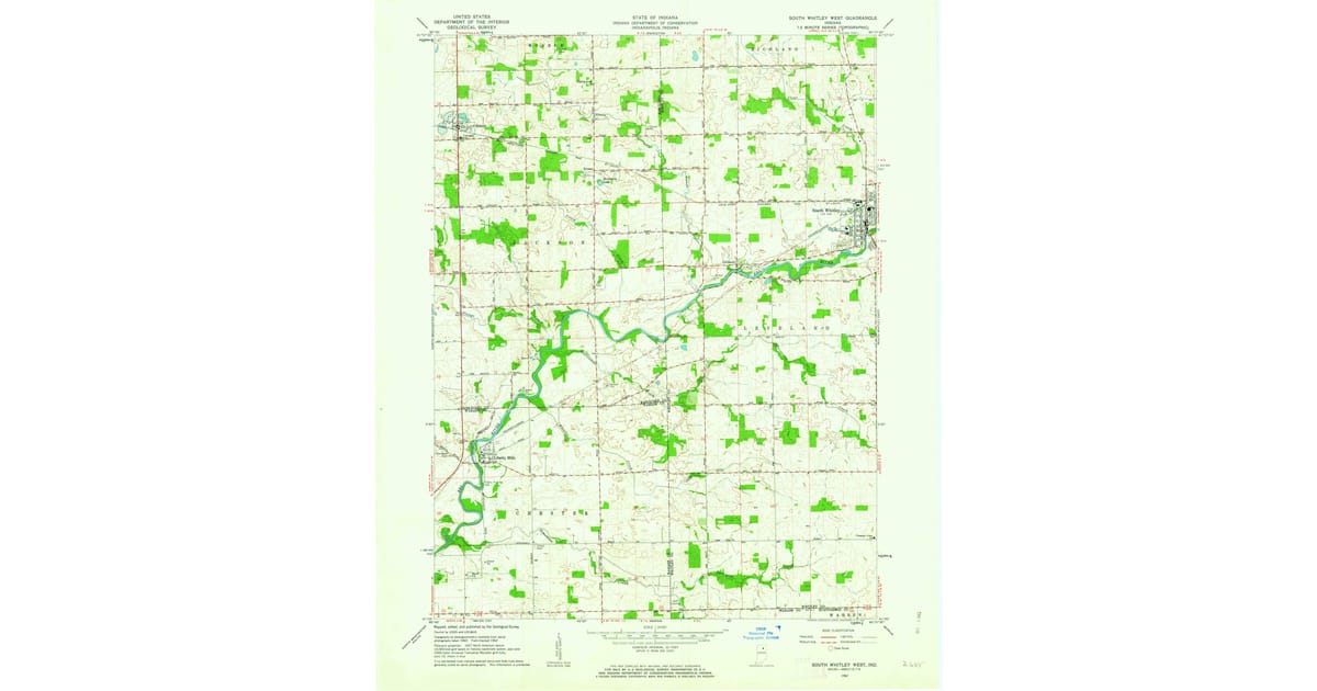 1960s Maps of South Whitley, IN | Pastmaps
