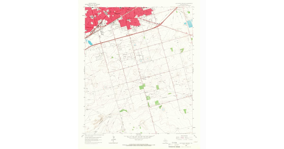 1965 Map of Southeast Midland, Midland County, TX — High-Res | Pastmaps