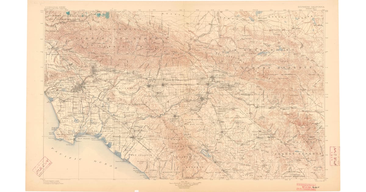 Old Maps of Banning, CA for Hiking & Exploration | Pastmaps