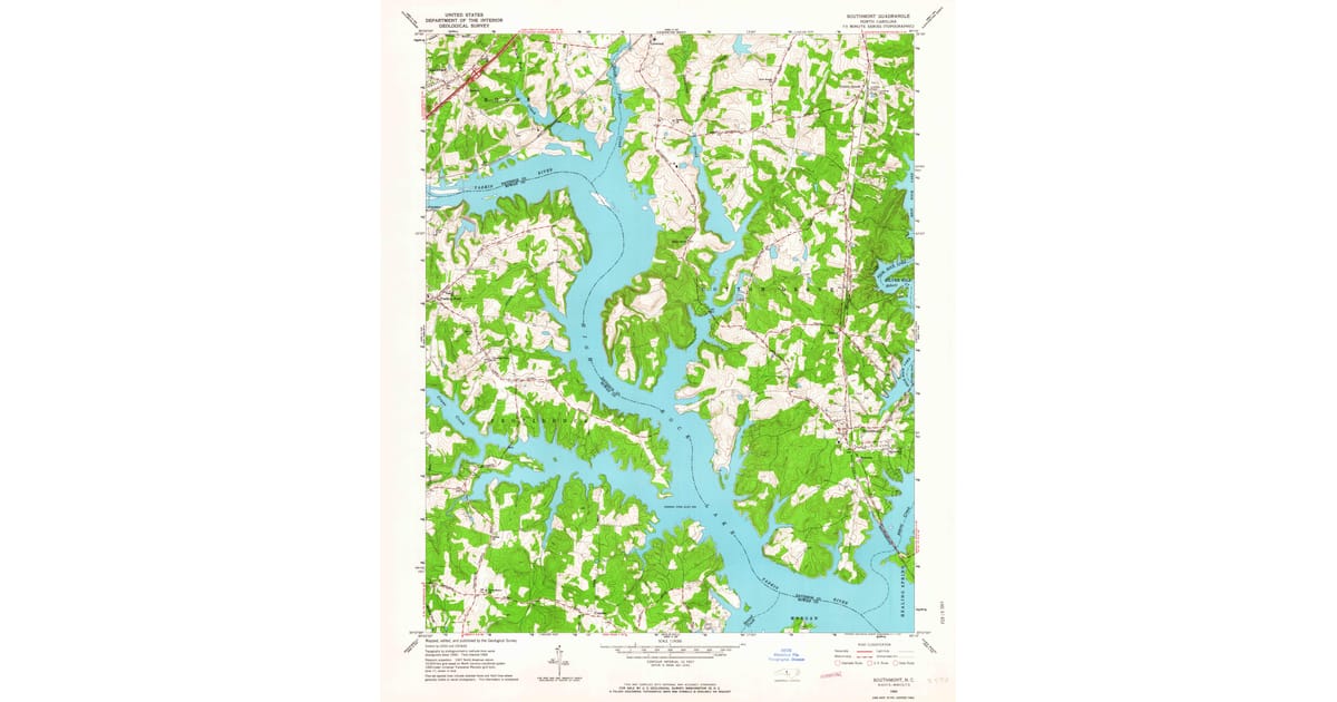 1962 Map of Southmont, NC — High-Res | Pastmaps