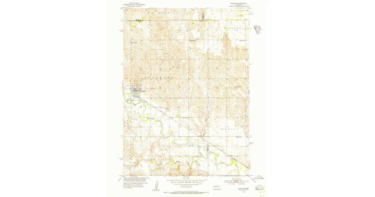 1954 Map of Spalding, NE — High-Res | Pastmaps