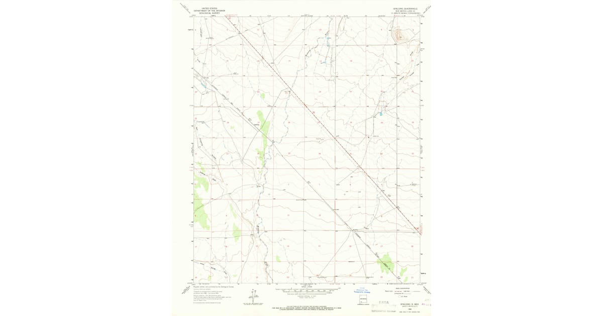 1964 Map of Spalding, Luna County, NM — High-Res | Pastmaps