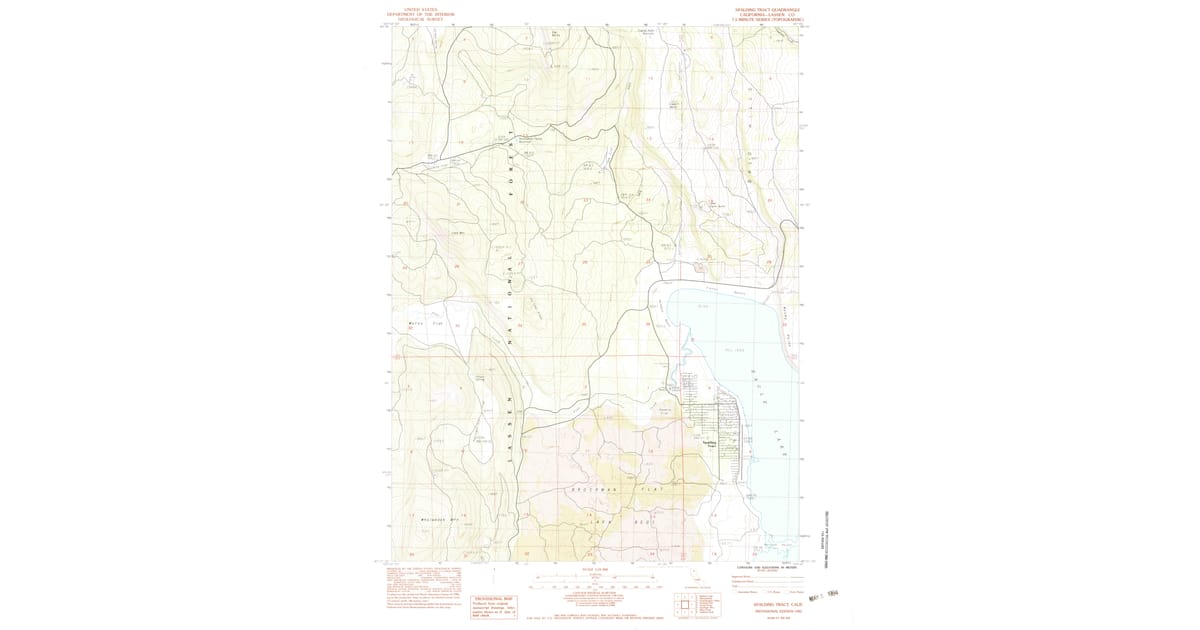 1983 Map of Spalding Tract, Lassen County, CA — High-Res | Pastmaps