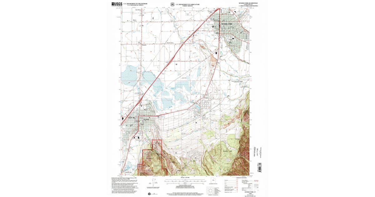 1998 Map of Spanish Fork, UT — High-Res | Pastmaps