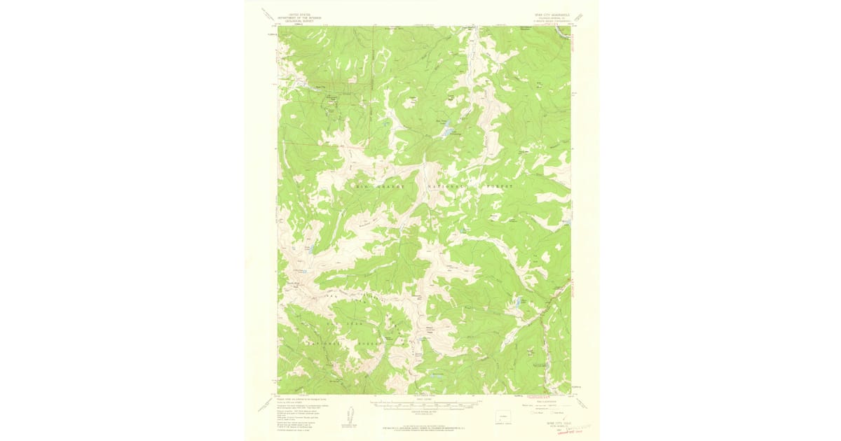 1957 Map of Spar City, Mineral County, CO — High-Res | Pastmaps