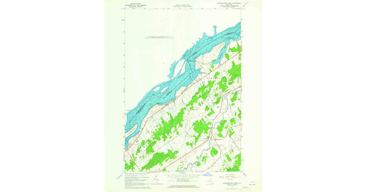 1963 Map of Sparrowhawk Point, St. Lawrence County, NY — High-Res ...
